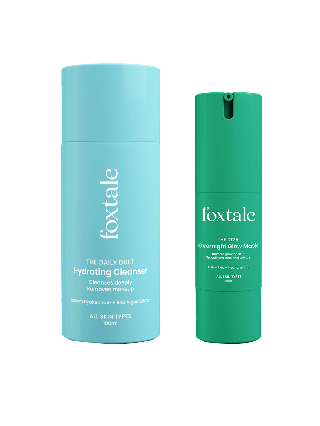 Buy FoxTale Hydration Serum 30ml + Diva Over Night Glow Mask - Skin ...
