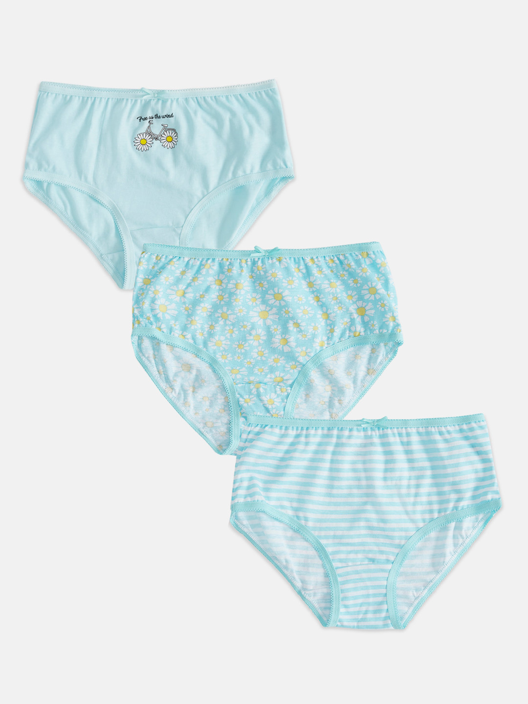 Buy Pantaloons Junior Girls Pack Of 3 Printed Cotton Basic Briefs ...