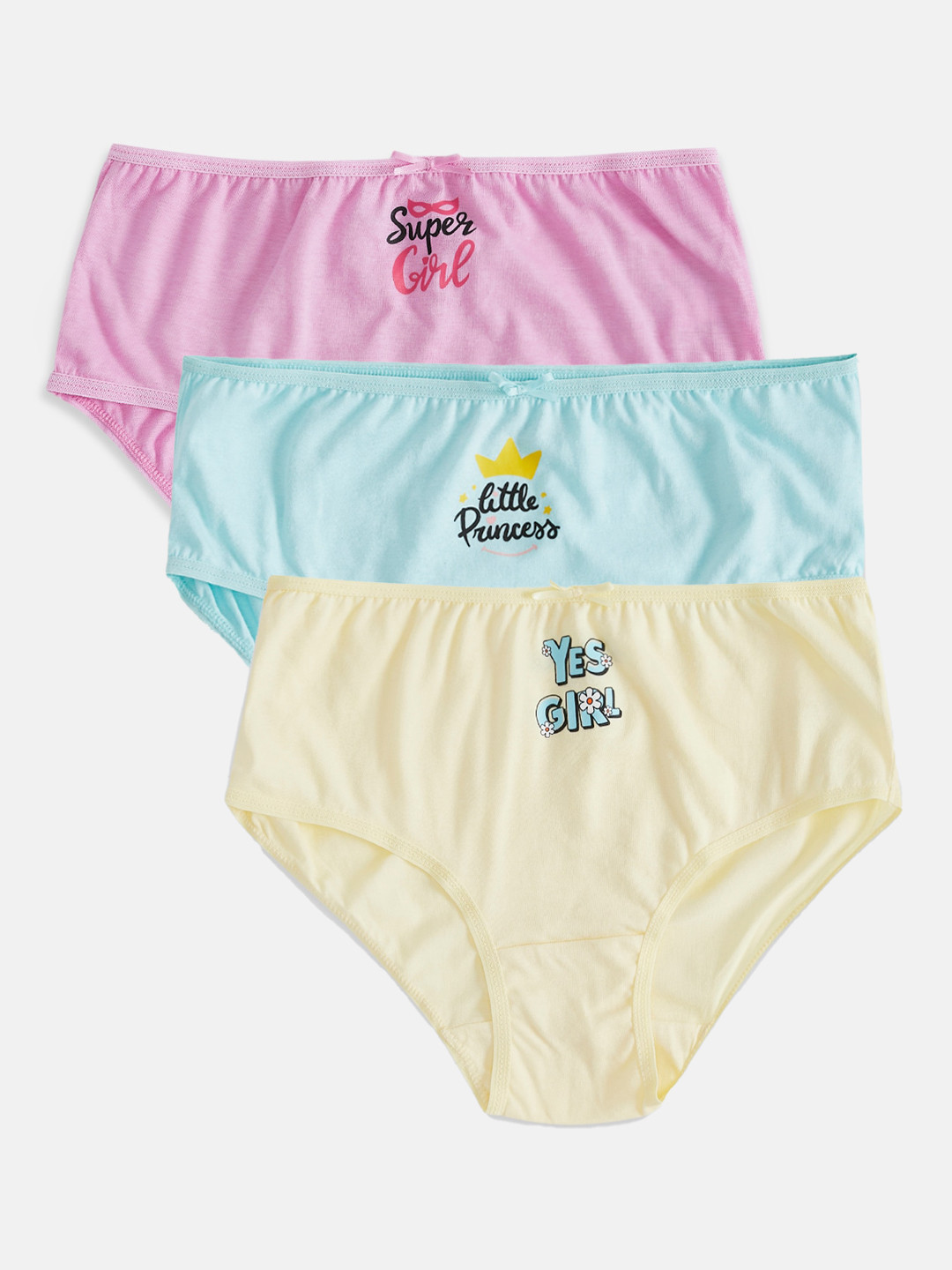 Buy Pantaloons Junior Girls Pack Of 3 Printed Cotton Basic Briefs ...