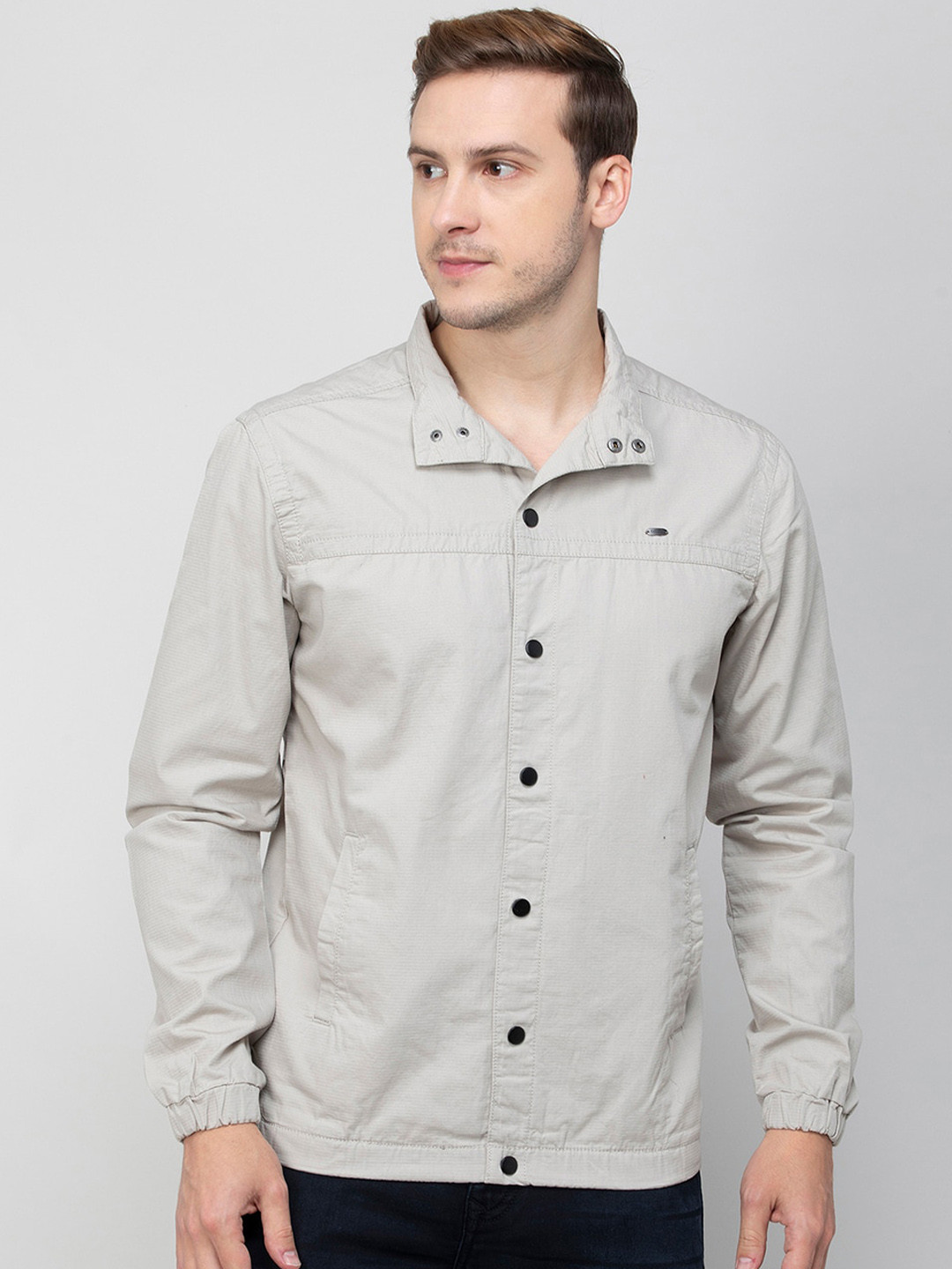 Buy CODE By Lifestyle Men Spread Collar Cotton Tailored Jacket ...