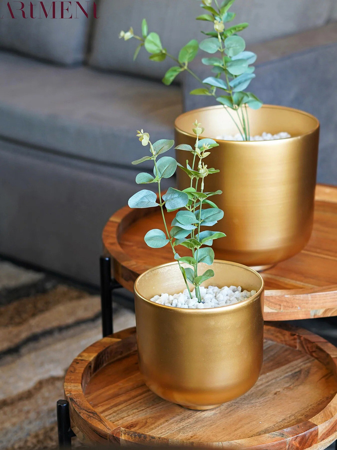 Buy THE ARTMENT Gold Toned Oasis Planter - Planters for Unisex 21941568 ...