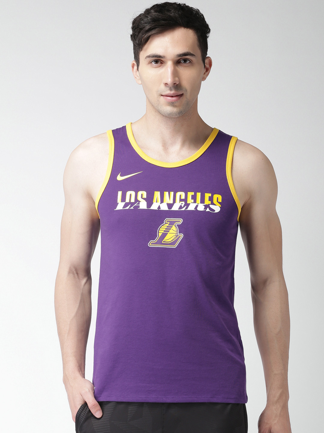 Buy Nike Men Purple Team NBA Los Angeles Lakers SL LOGO DRY FIT TANK ...