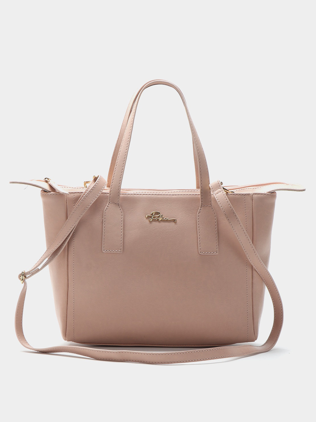 Buy Police Pink Oversized Structured Shoulder Bag - Handbags for Women ...