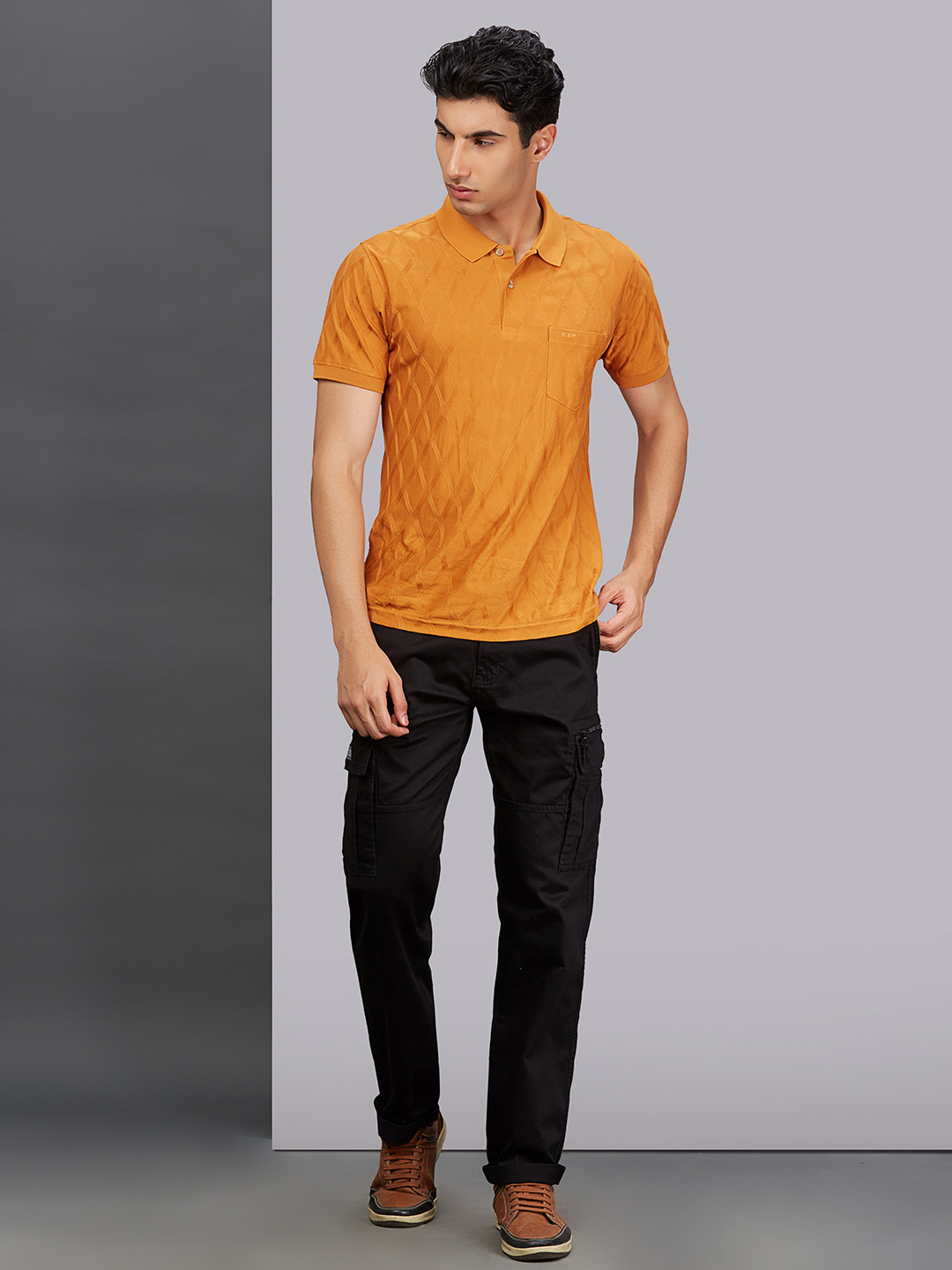 Buy Beevee Men Relaxed Straight Fit Easy Wash Cargos Trousers ...