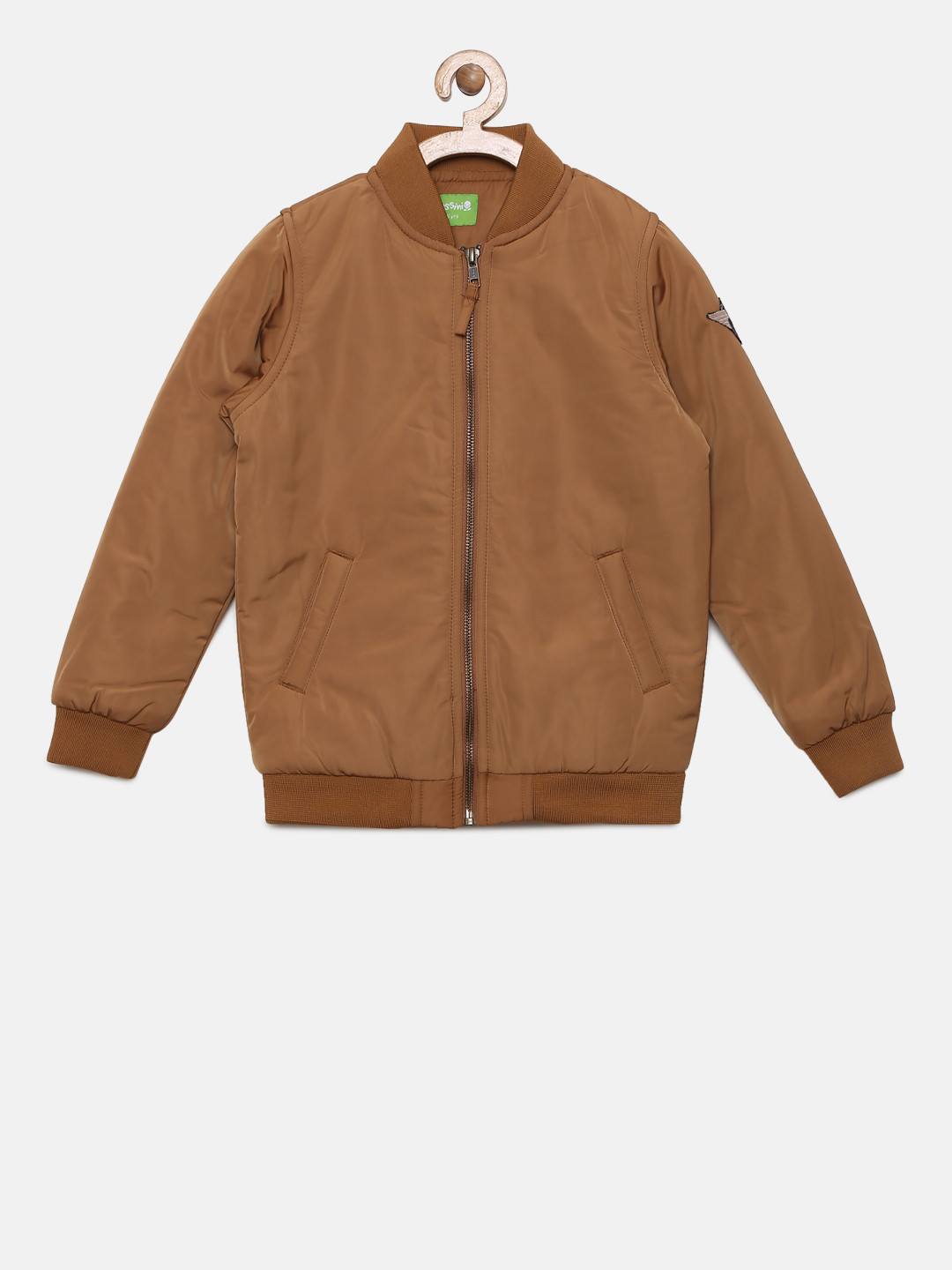 Buy Bossini Boys Brown Solid Bomber Jacket - Jackets for Boys 2194994 ...