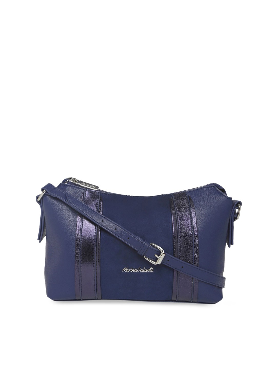 Buy Marina Galanti Colourblocked PU Structured Sling Bag - Handbags for ...