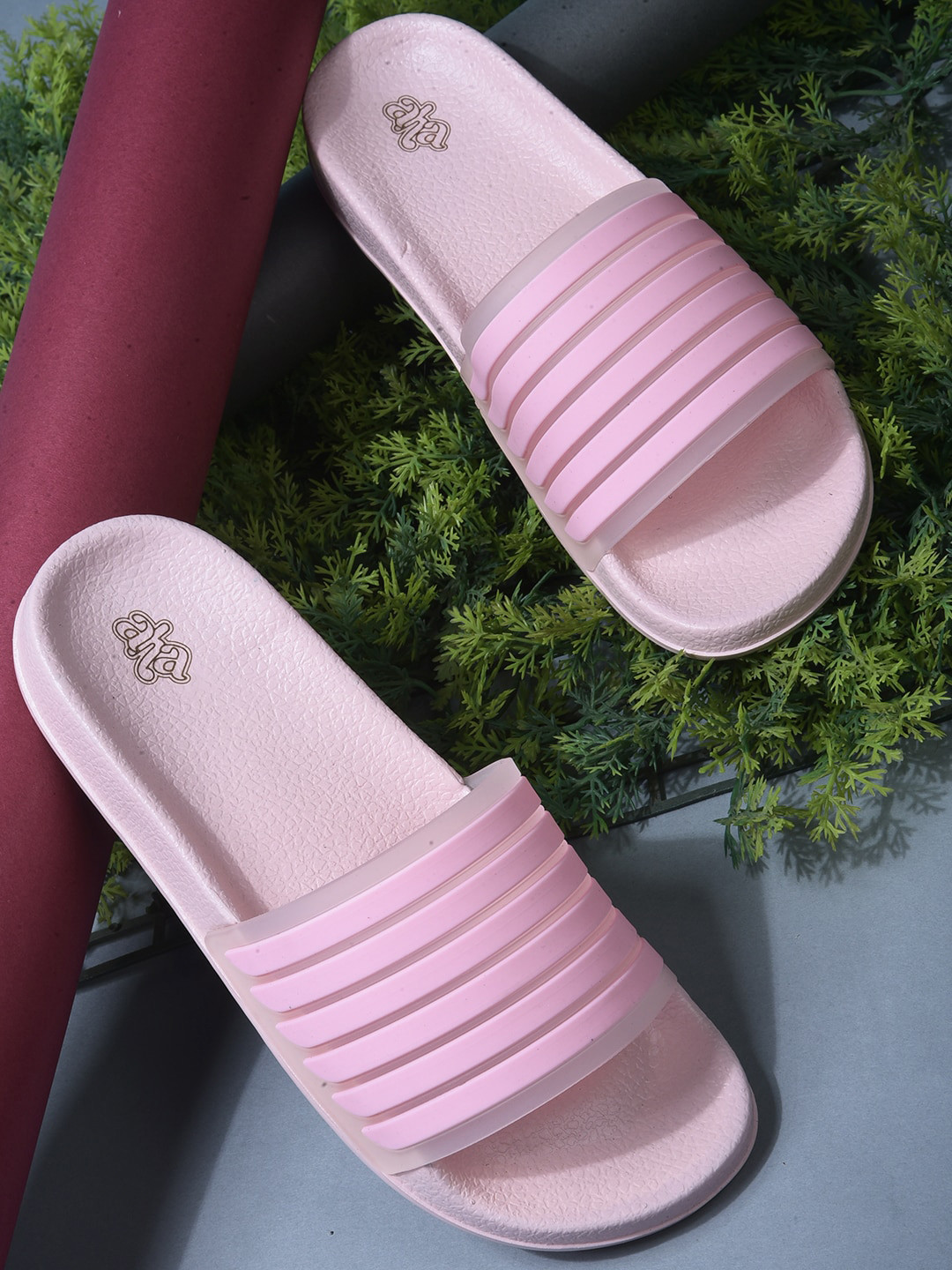 Buy Liberty Women Striped Sliders - Flip Flops for Women 21956546 | Myntra