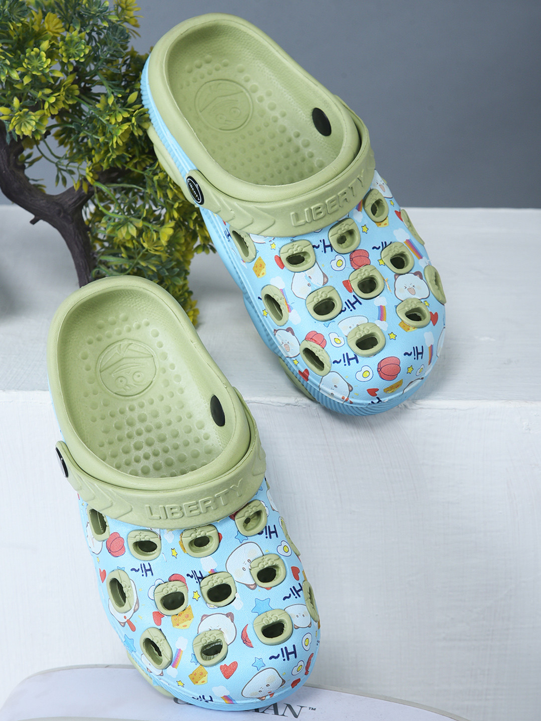 Buy Liberty Kids Conversational Printed Clogs - Flip Flops for Unisex ...