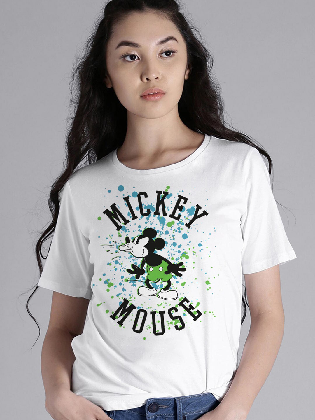 Buy Free Authority Mickey Mouse Printed Cotton T Shirt - Tshirts for ...