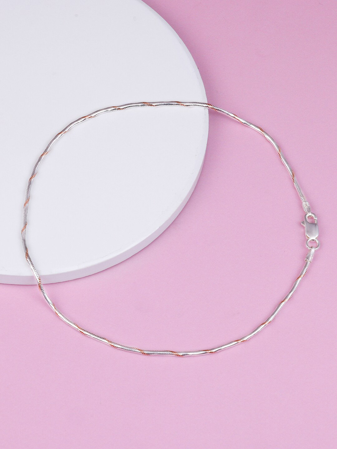 Buy GIVA Rose Gold Plated Silver Snake Chain Anklet - Anklet for Women ...