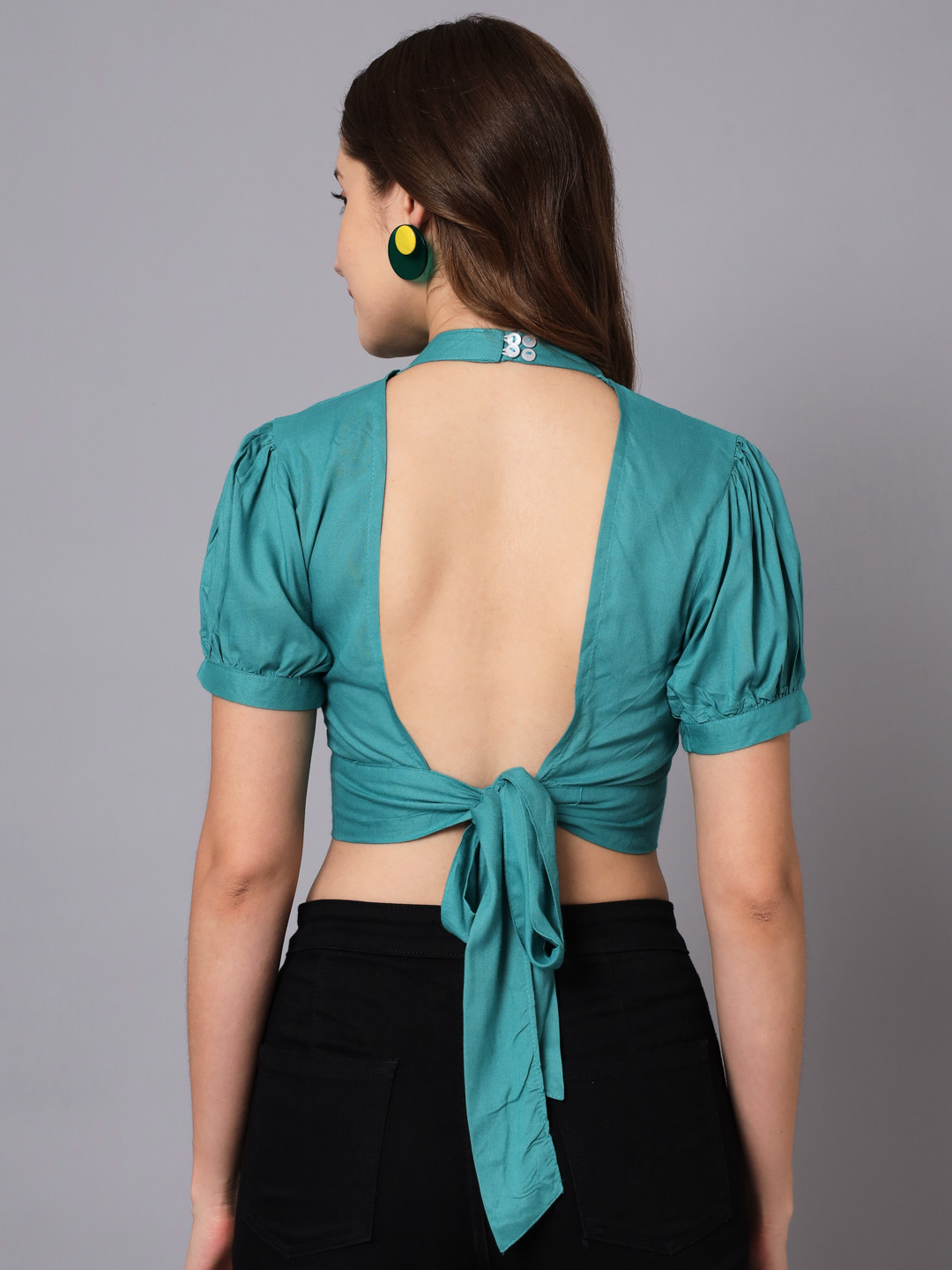 Buy The Dry State High Neck Styled Back Crop Top - Tops for Women ...