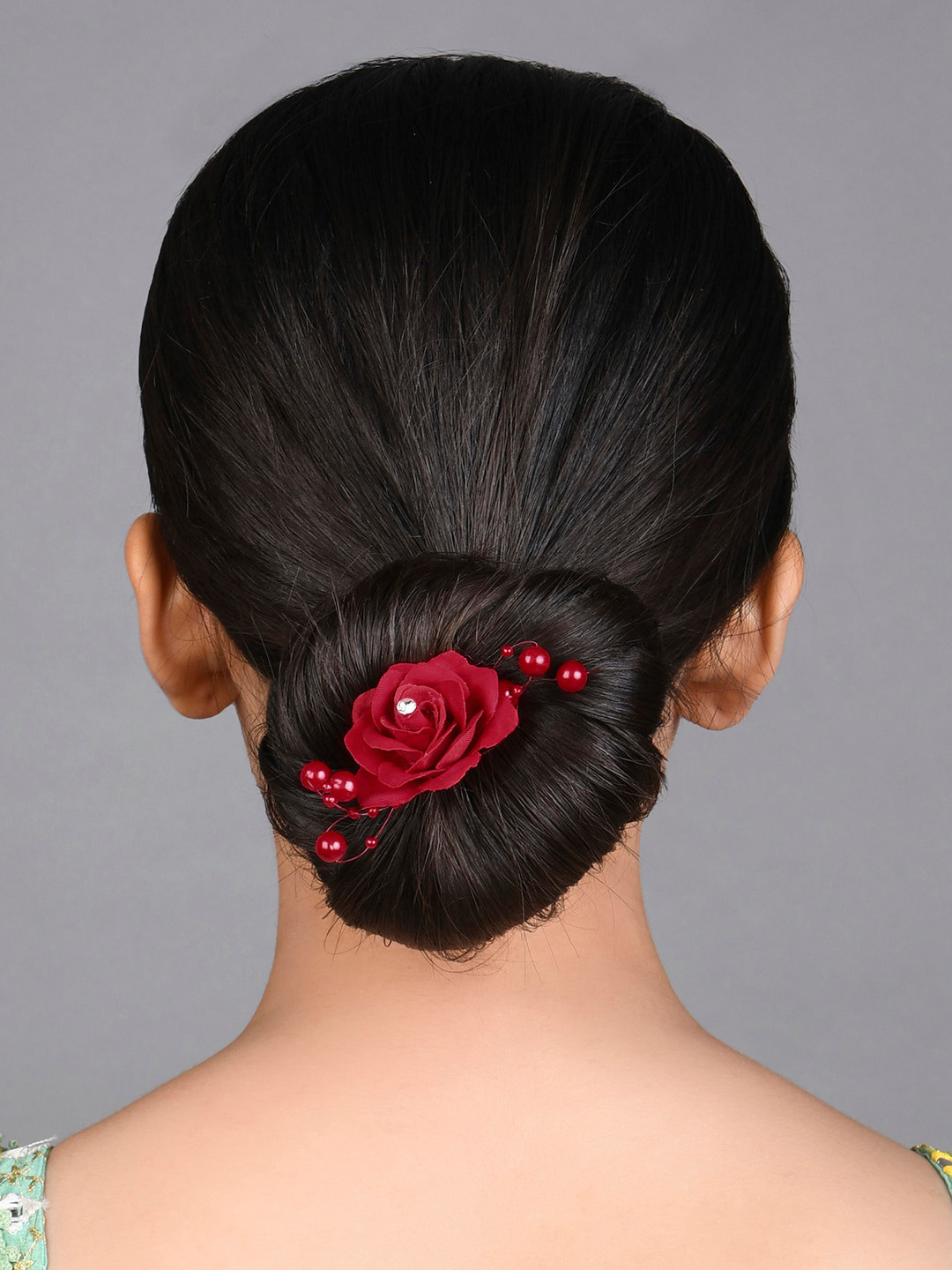 Buy Fida Women Embellished Ethnic Rose U Hair Pin - Hair Accessory for ...