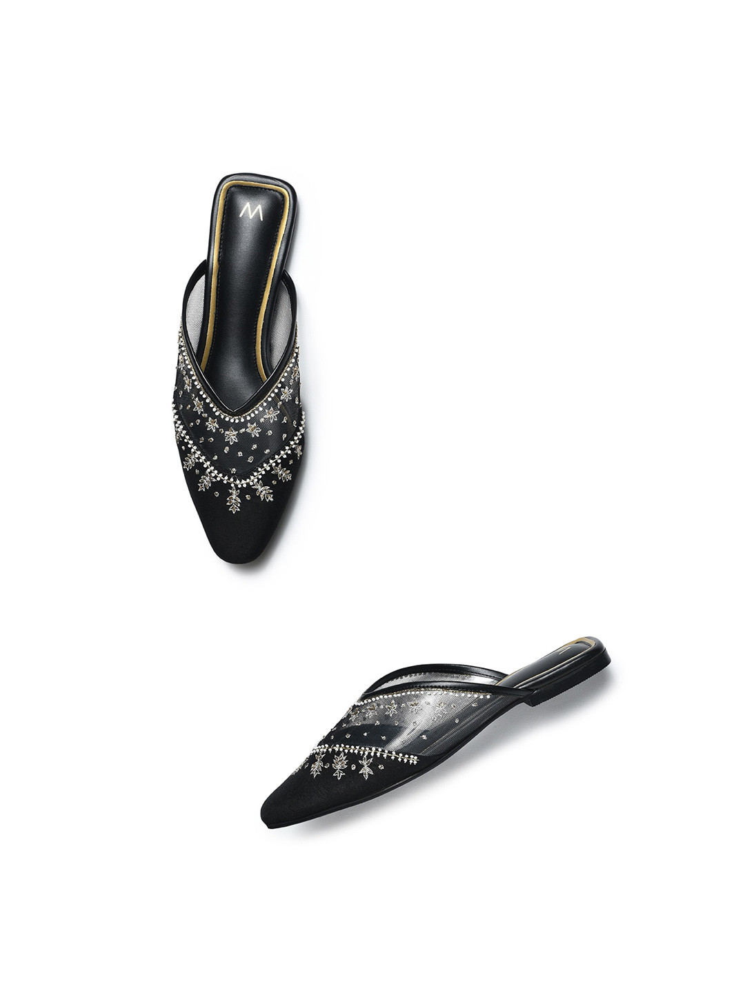 Buy W Women Embellished Party Mules - Flats for Women 21966896 | Myntra