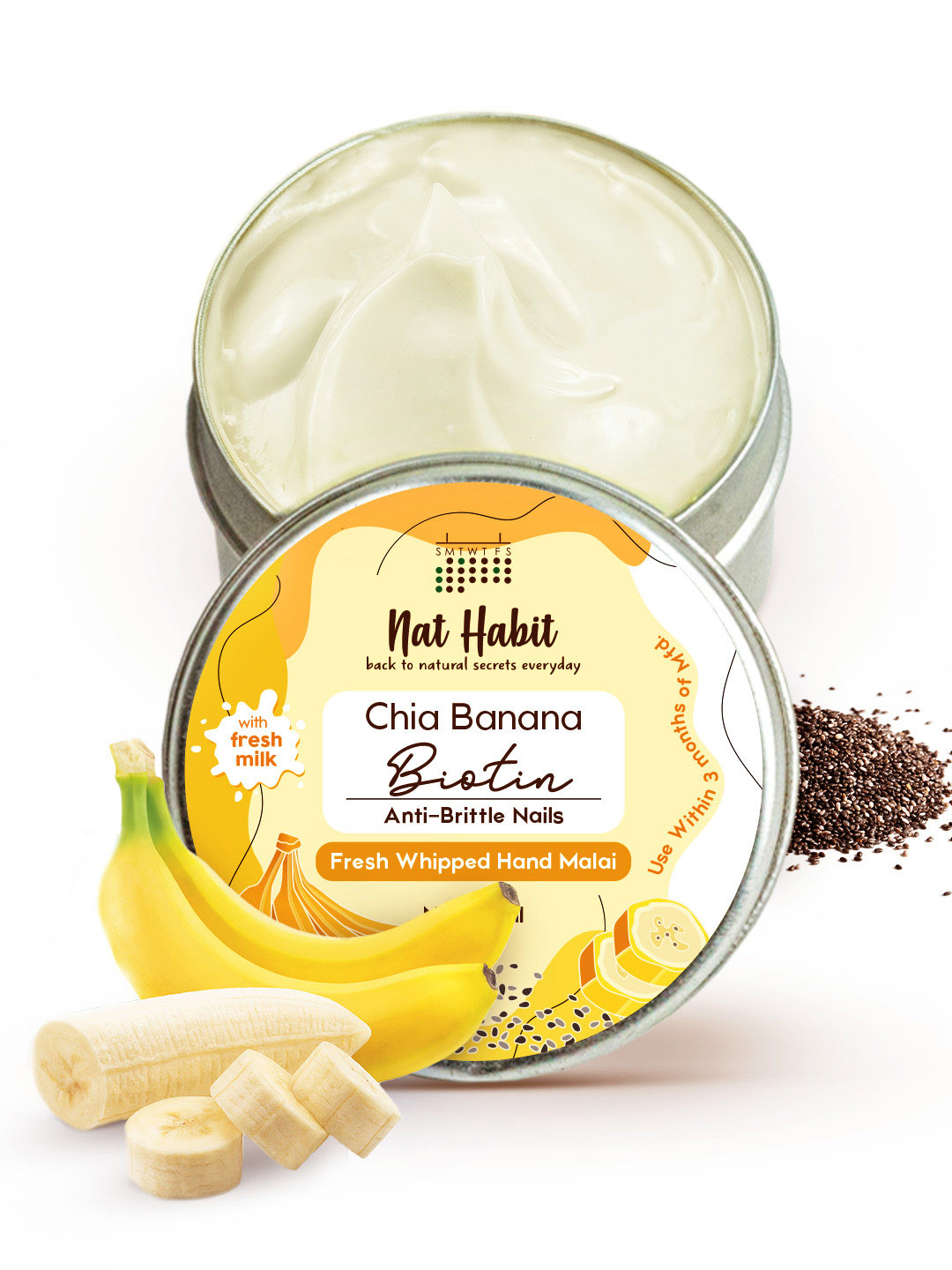 Buy Nat Habit Chia Banana Biotin Anti Brittle Nails Fresh Whipped Hand ...