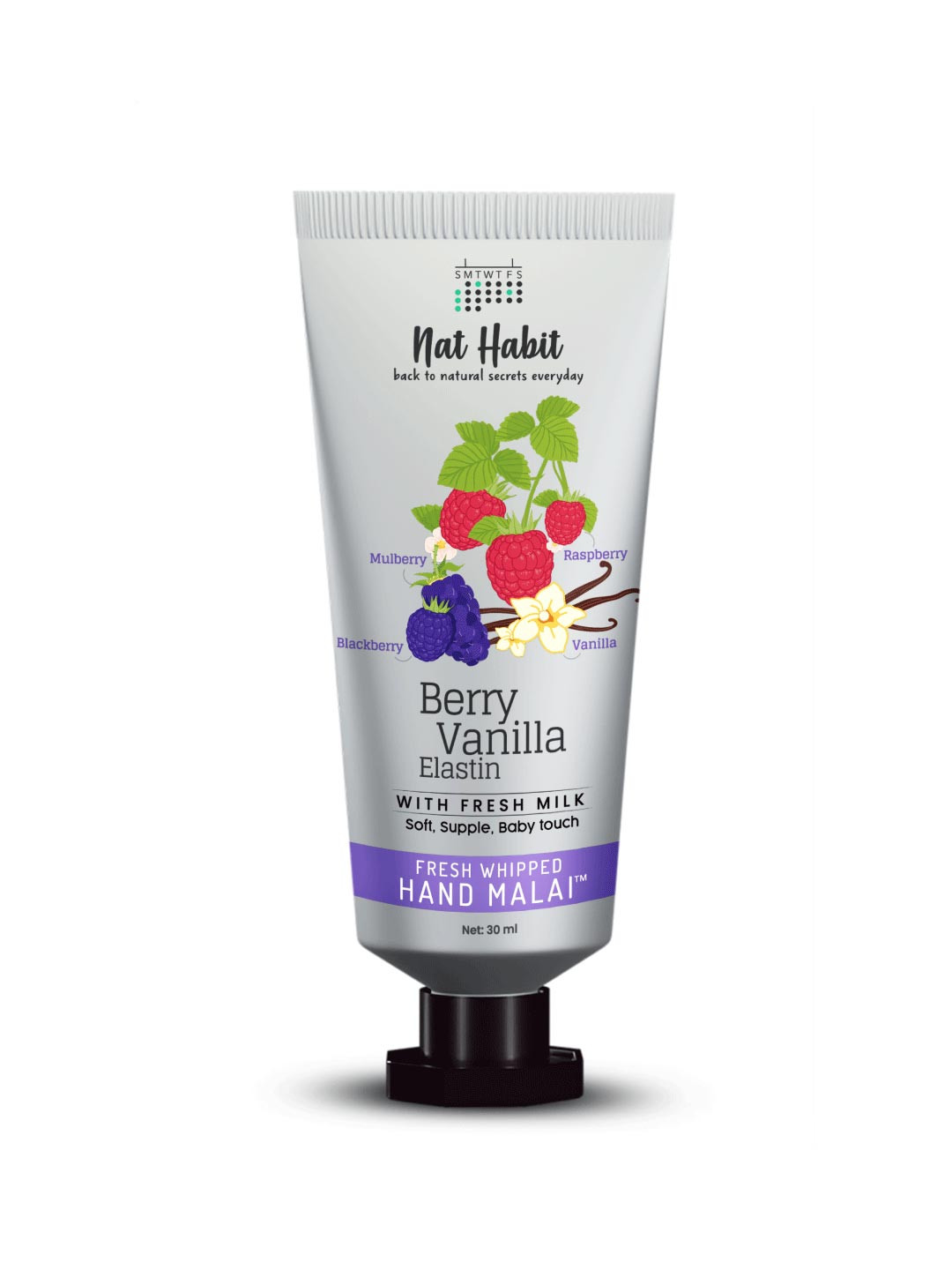 Buy Nat Habit Berry Vanilla Elastin Hand Malai Hand Cream For Soft ...