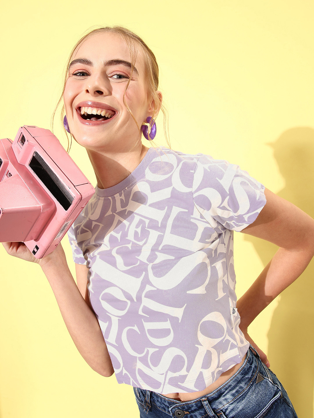 Buy The Roadster Life Co. Lavish Lavender Poster Graphics Printed T ...