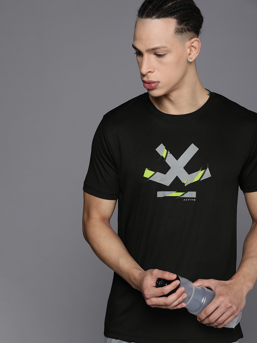 Buy WROGN ACTIVE Brand Logo Printed Dry Pro Sports T Shirt - Tshirts ...