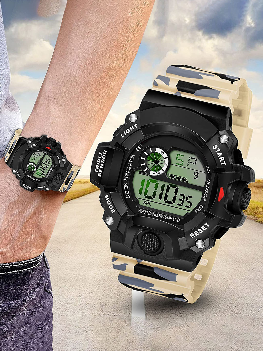 Buy WATCHSTAR Men Bracelet Style Straps Digital Watch Army C Shock ...