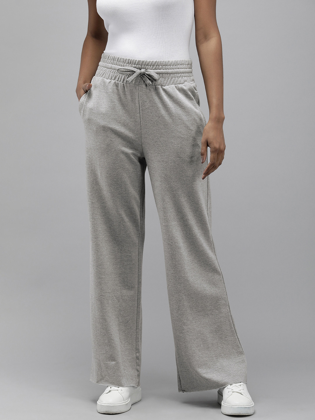 Buy The Roadster Life Co. Women Solid Wide Leg Track Pants - Track ...