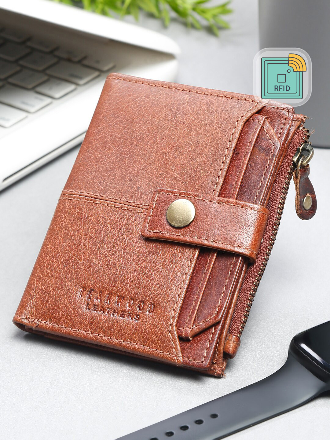 Buy Teakwood Leathers Men Leather Two Fold Wallet - Wallets for Men ...