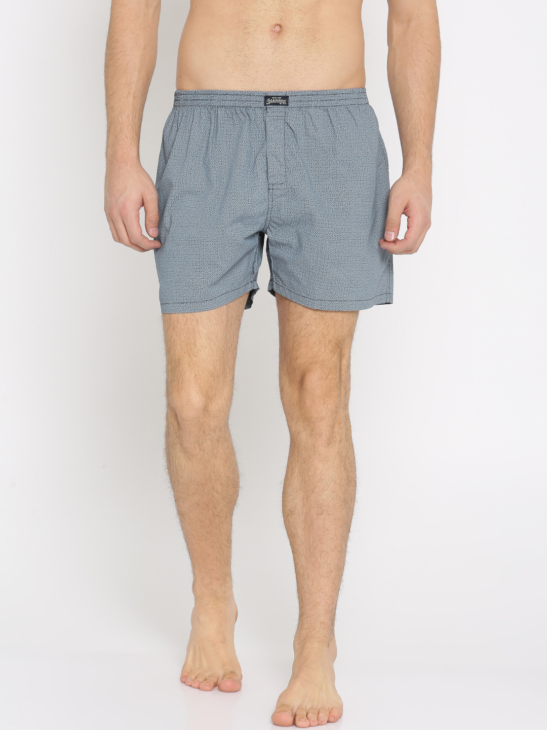 Buy Mast & Harbour Blue & White Printed Boxer 2198679 - Boxers for Men ...