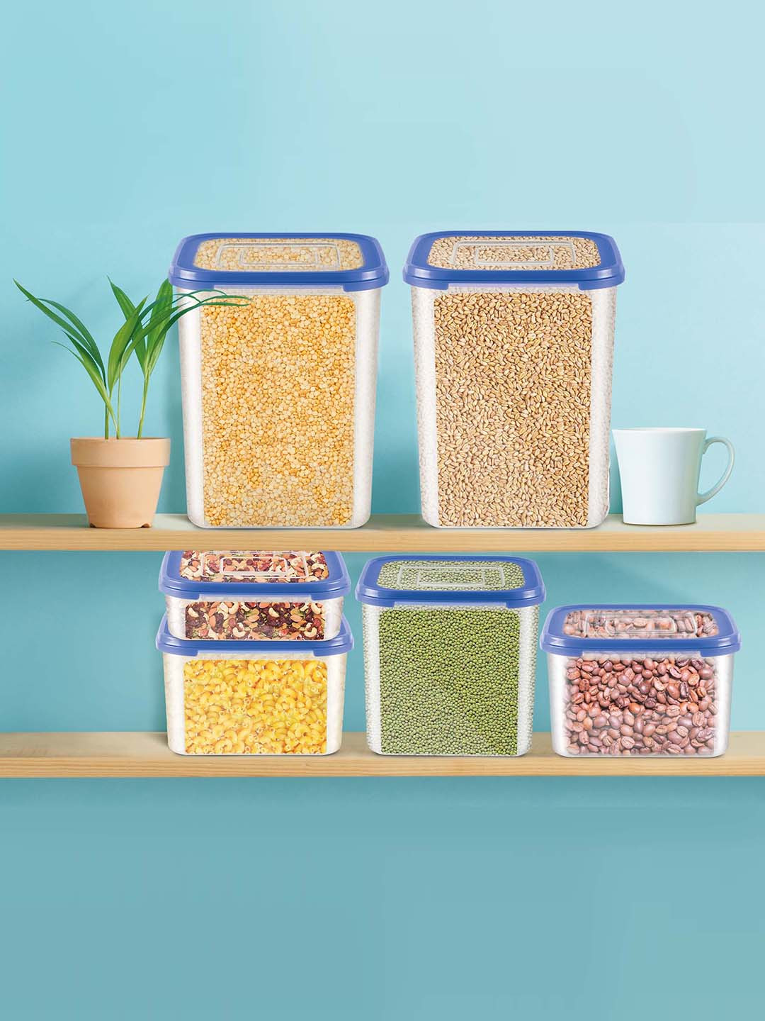 Buy Milton Stacko 360 Storage 9 Blue 4 Pcs Food Containers 5.75 L Each ...