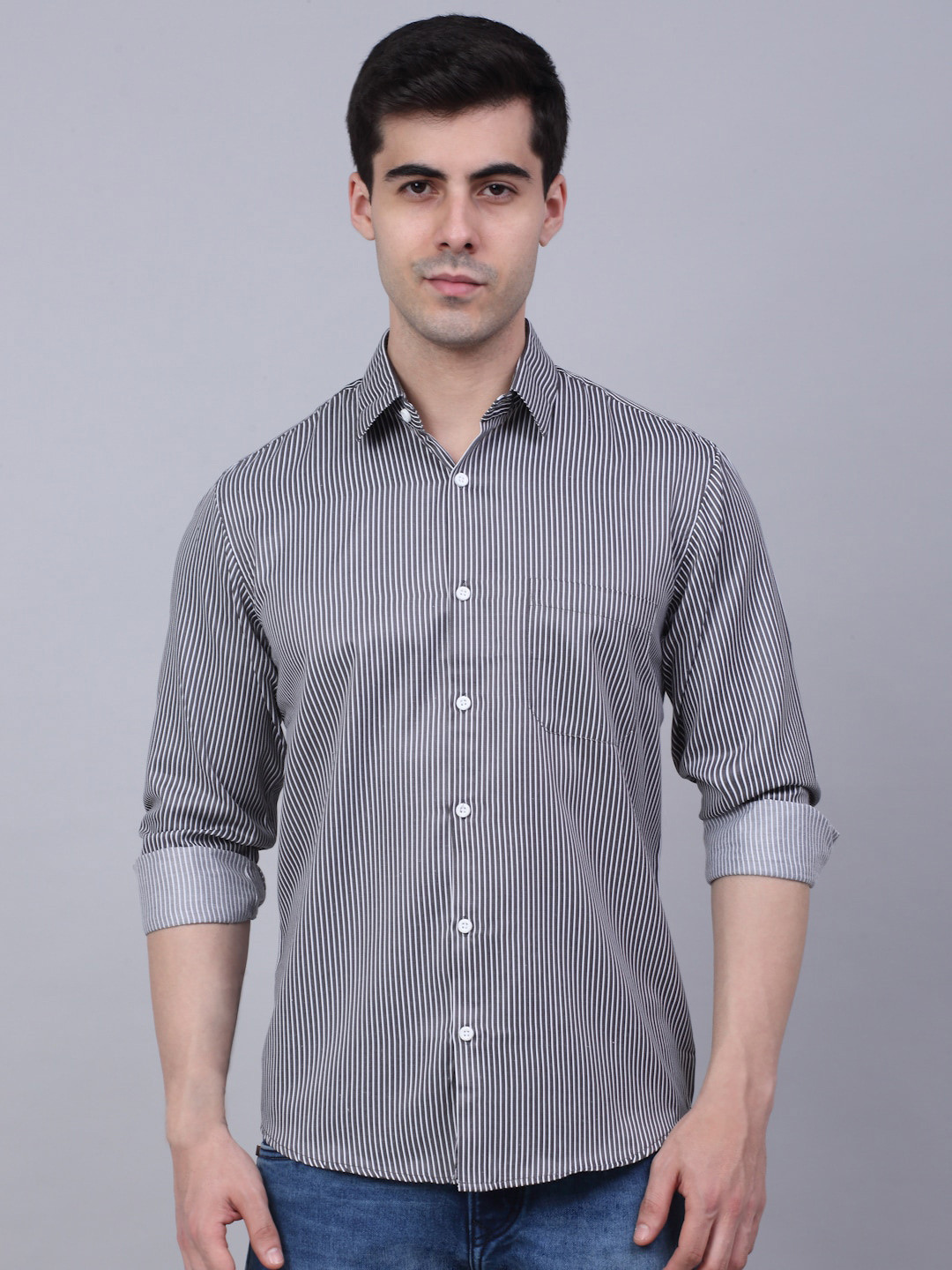 Buy Jainish Striped Spread Collar Casual Shirt Shirts For Men Myntra