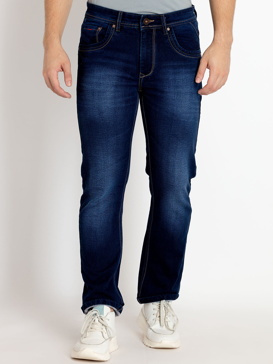 Buy Status Quo Men Straight Fit Heavy Fade Stretchable Jeans - Jeans ...