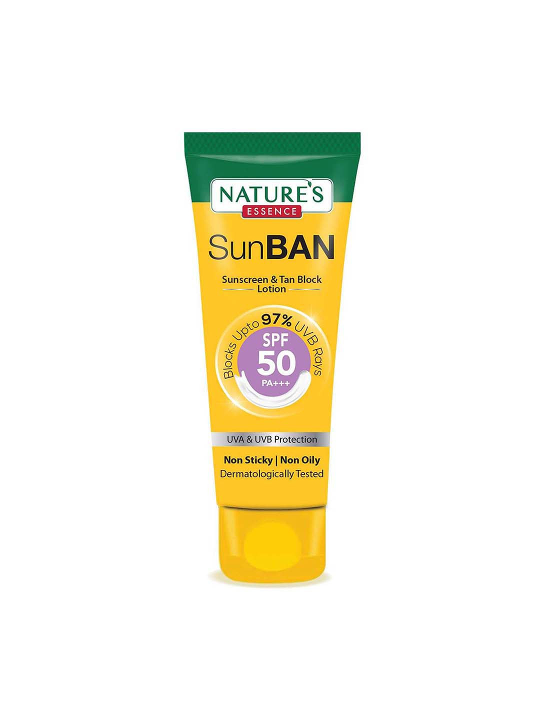 Buy Natures Essence SunBan SPF50 PA+++ Sunscreen & Tan Block Lotion ...