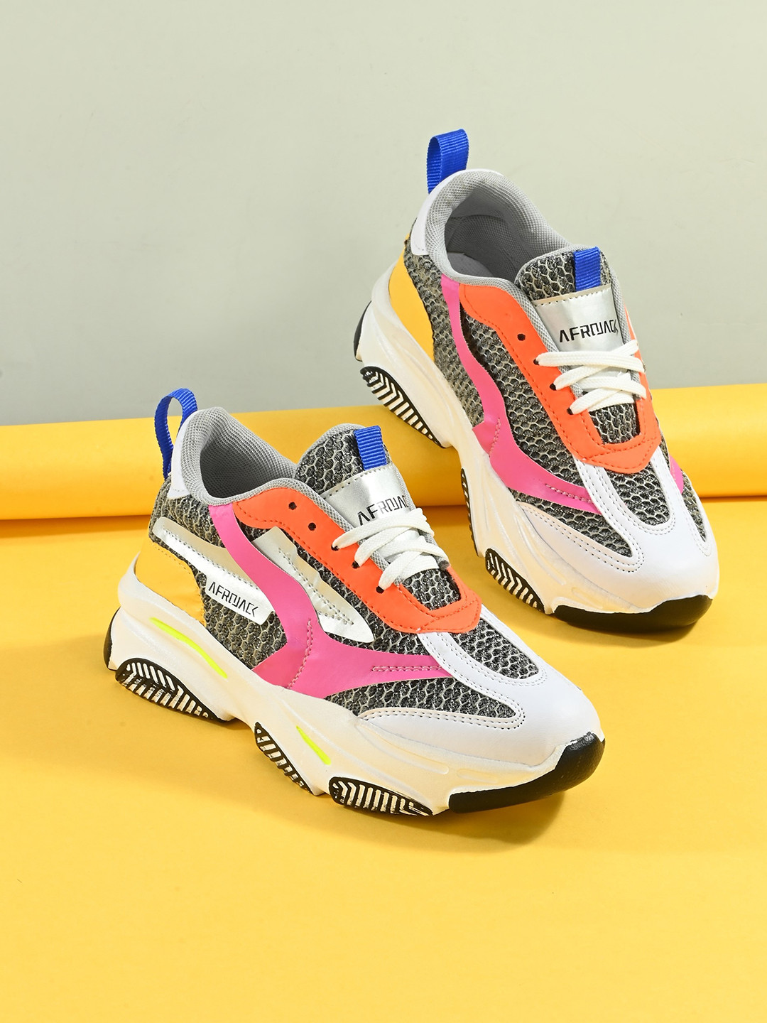 Buy AfroJack Women Colourblocked Padded Insole Sneakers - Casual Shoes ...