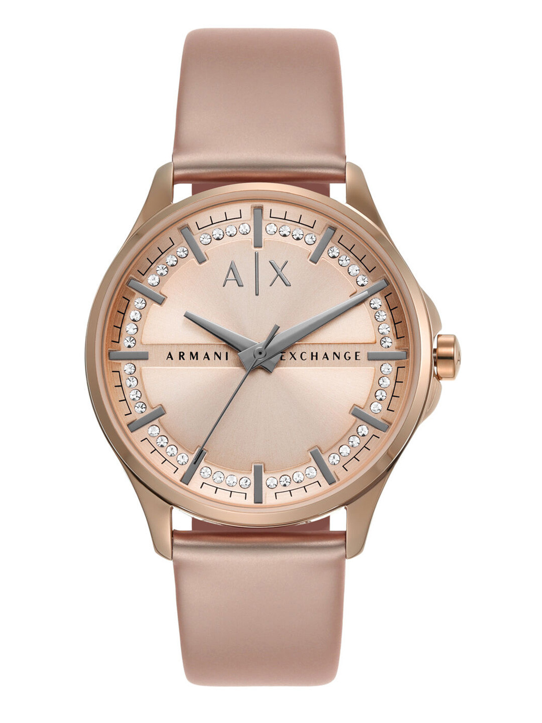 Buy Armani Exchange Women Embellished Leather Analogue Watch AX5272 ...