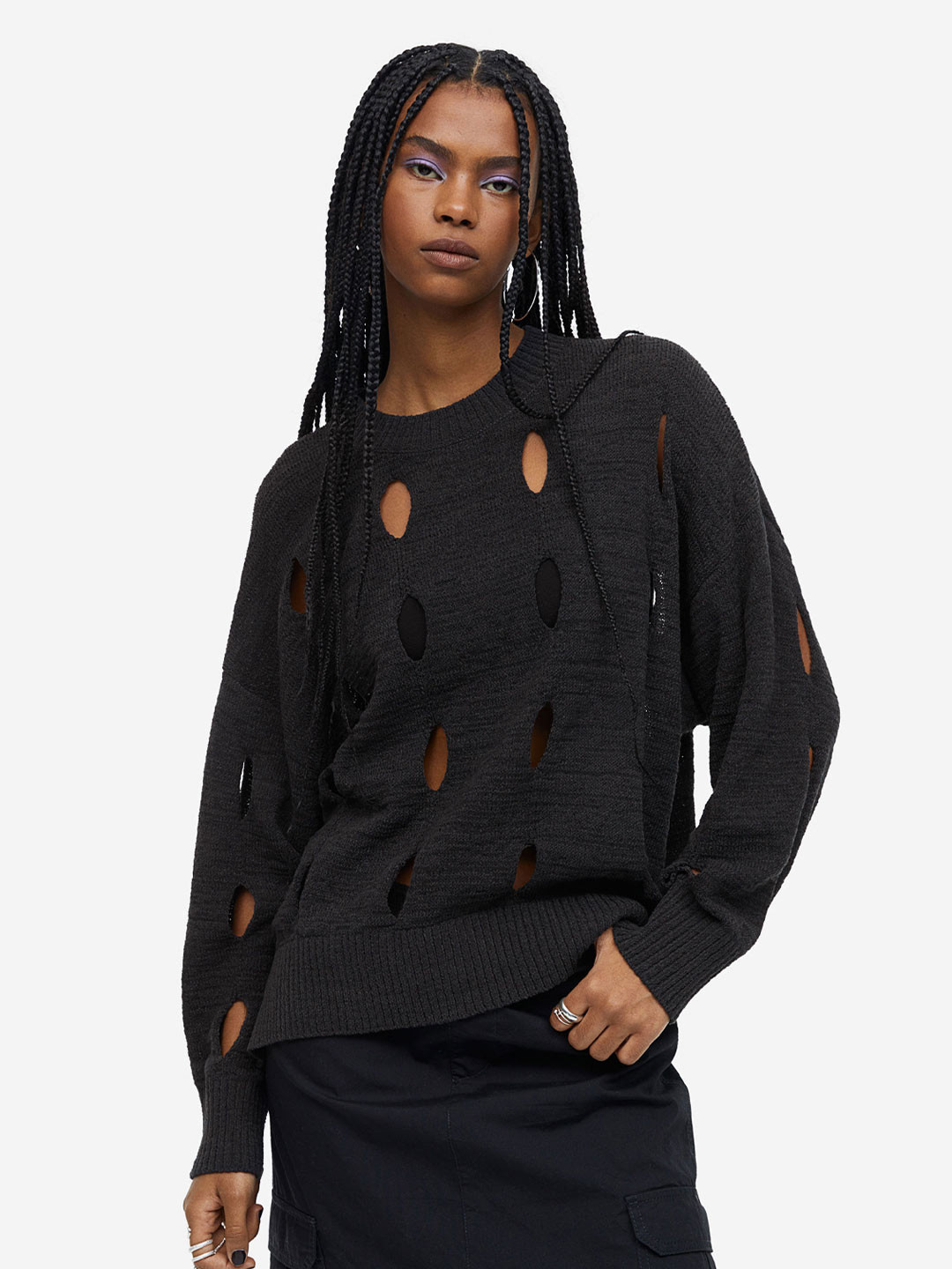Buy H&M Hole Knit Jumper - Sweaters for Women 22005270 | Myntra