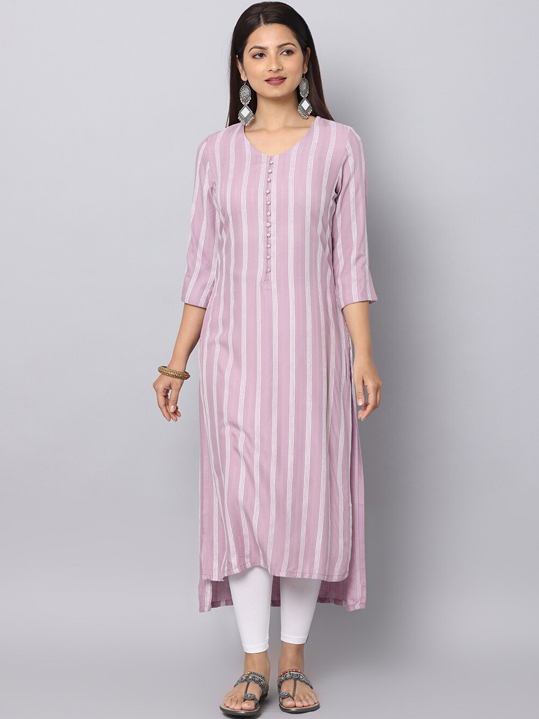 Buy Alena Striped Kurta - Kurtas for Women 22006146 | Myntra