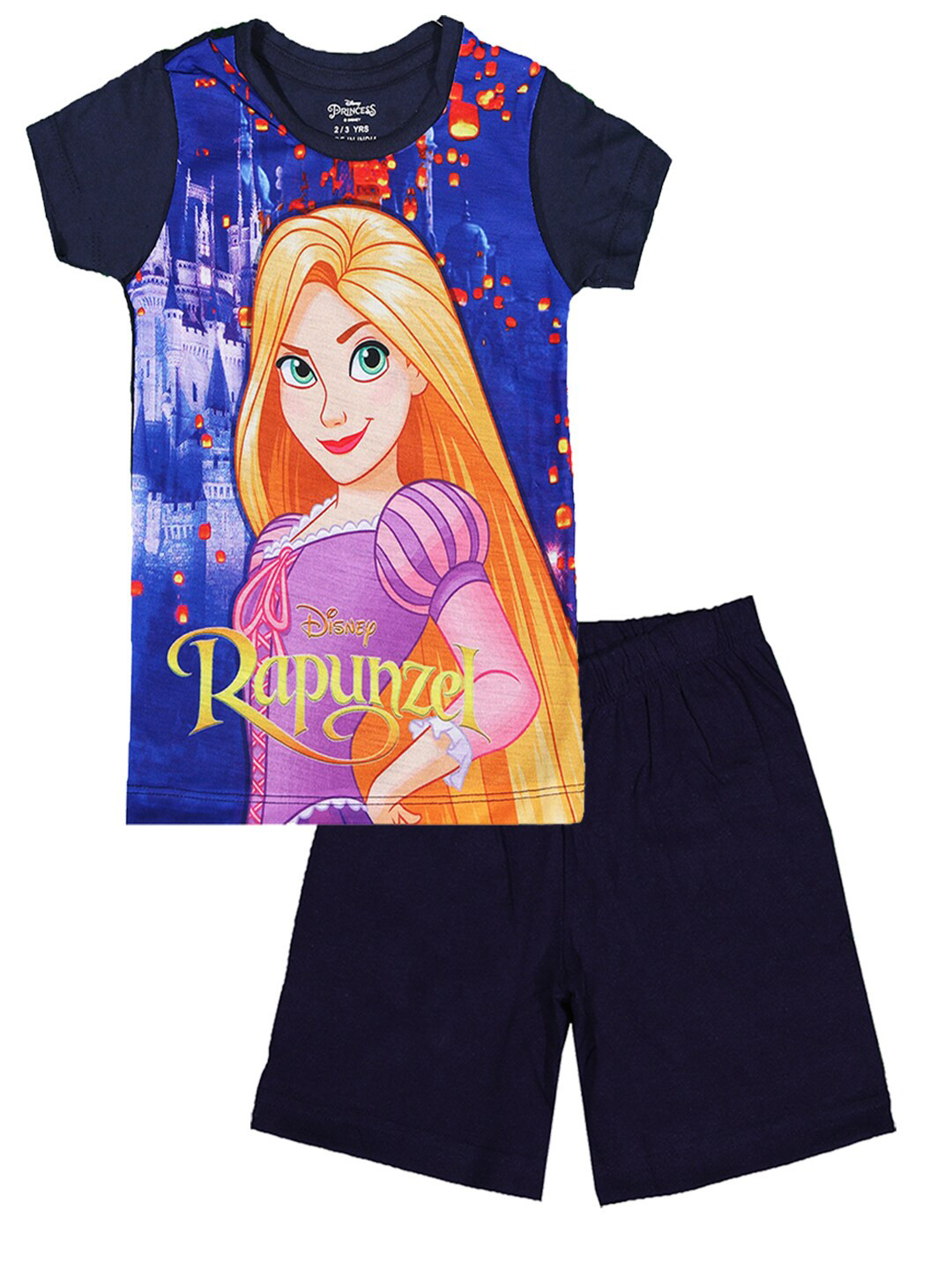 Buy KINSEY Girls Rapunzel Printed T Shirt With Shorts Clothing Set ...