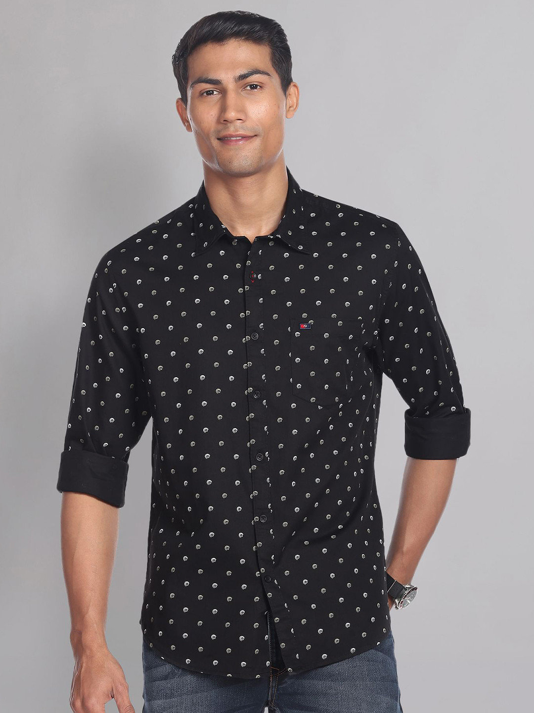 Buy AD By Arvind Slim Fit Printed Casual Shirt - Shirts for Men ...