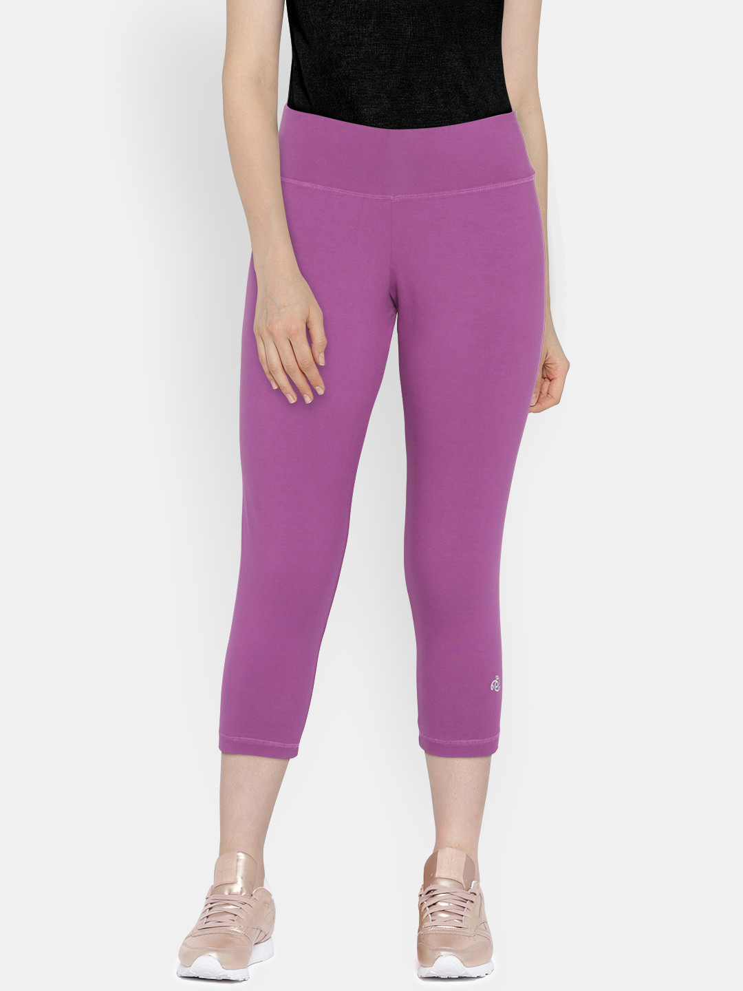 Buy Jockey Women Purple Solid Regular Fit Capris - Capris for Women ...