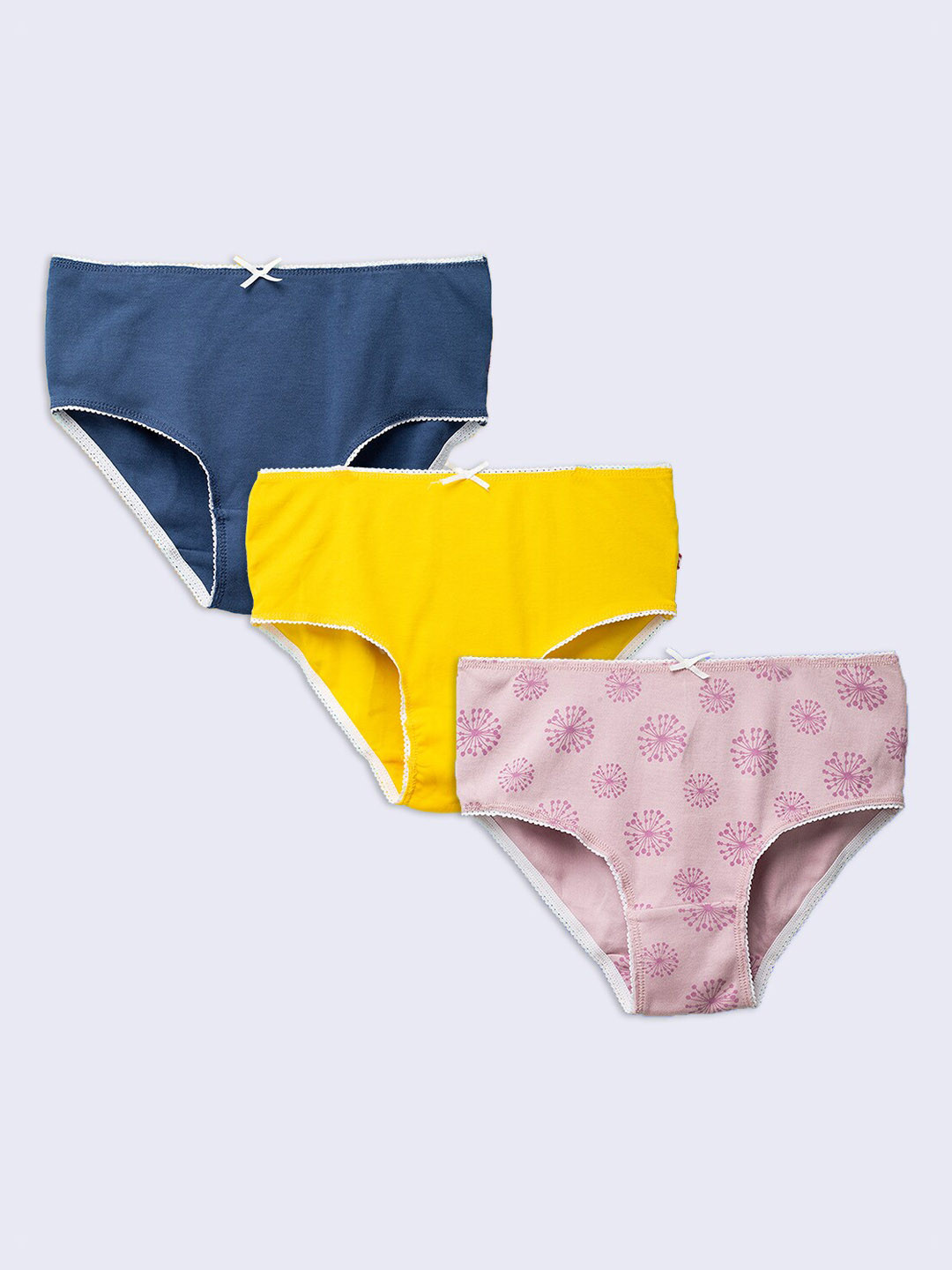 Buy Nino Bambino Girls Pack Of 3 Printed Cotton Basic Briefs ...