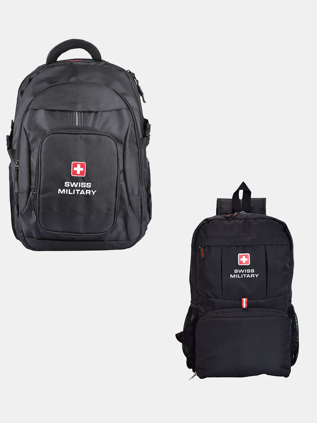 Buy SWISS MILITARY Pack Of 2 Printed Medium Laptop Backpack And ...