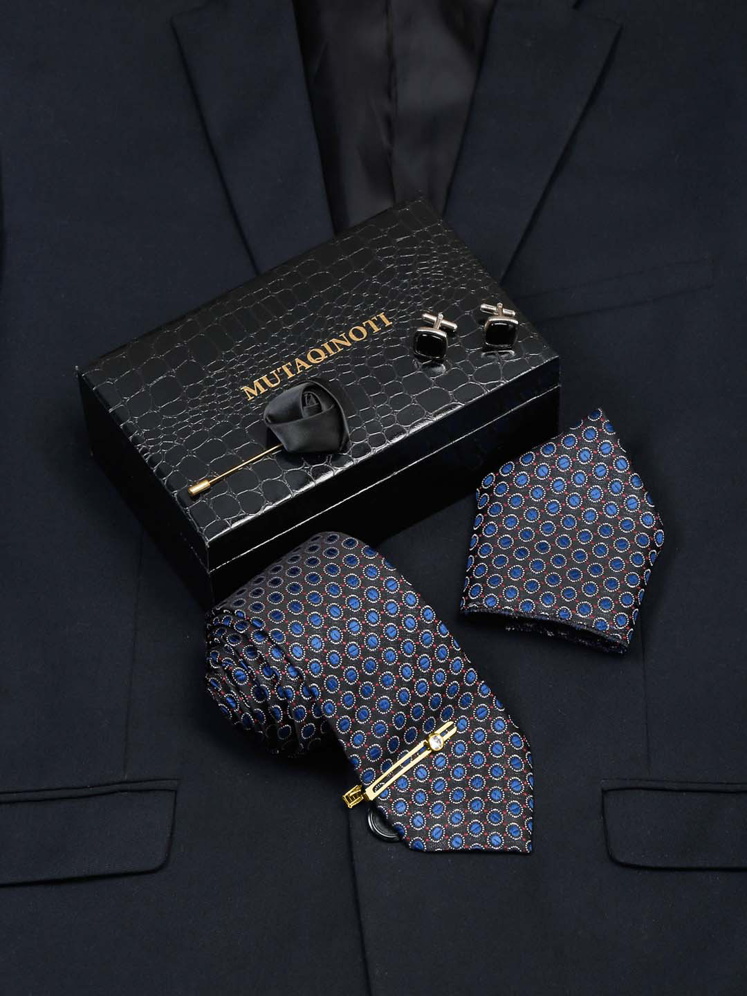 Buy MUTAQINOTI Men Silk Necktie Accessory Gift Set - Accessory Gift Set ...