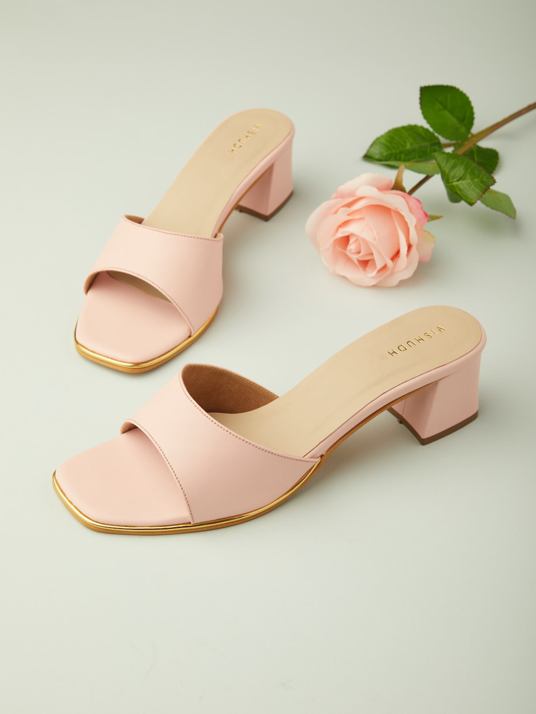 Buy Vishudh Open Toe Block Heels With Open Back - Heels for Women ...