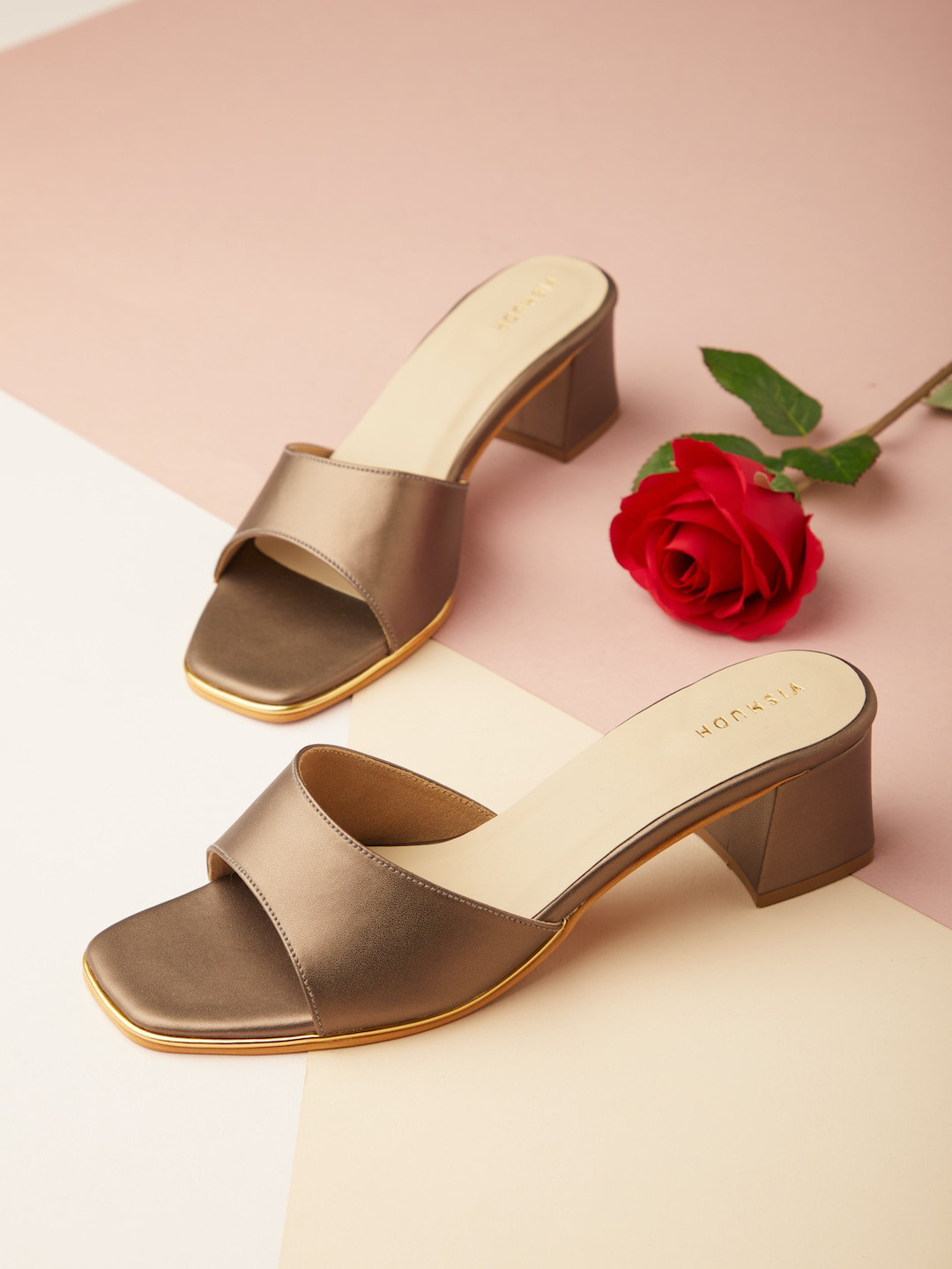 Buy Vishudh Square Toe Open Back Open Back Block Heels - Heels for ...