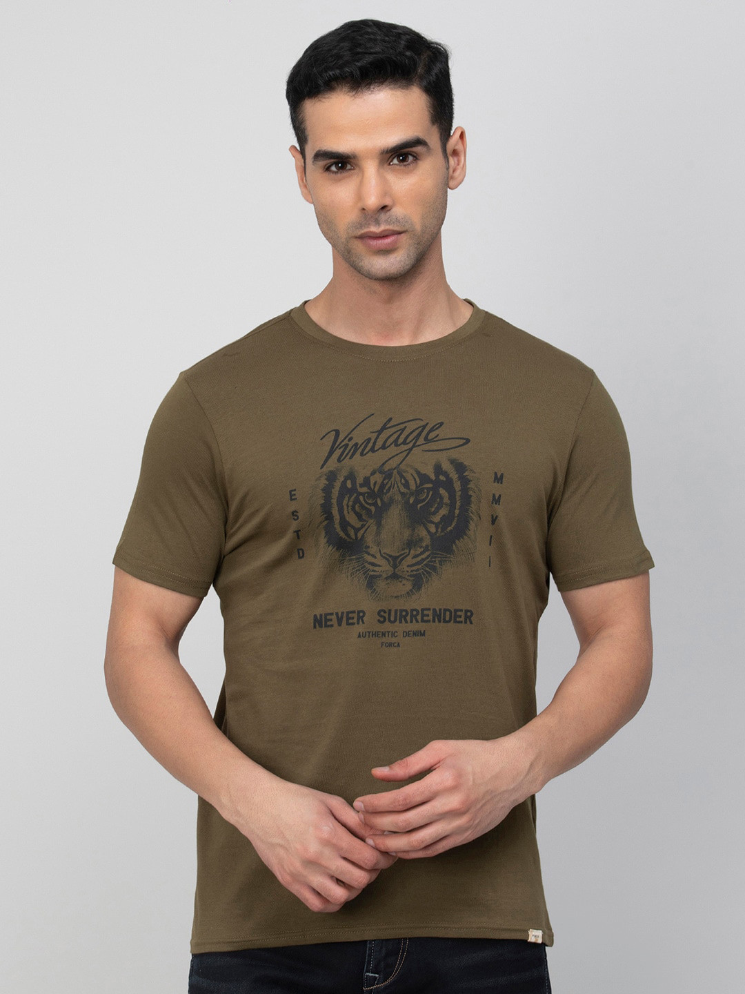 Buy Forca Graphic Printed Cotton T Shirt - Tshirts for Men 22027198 ...