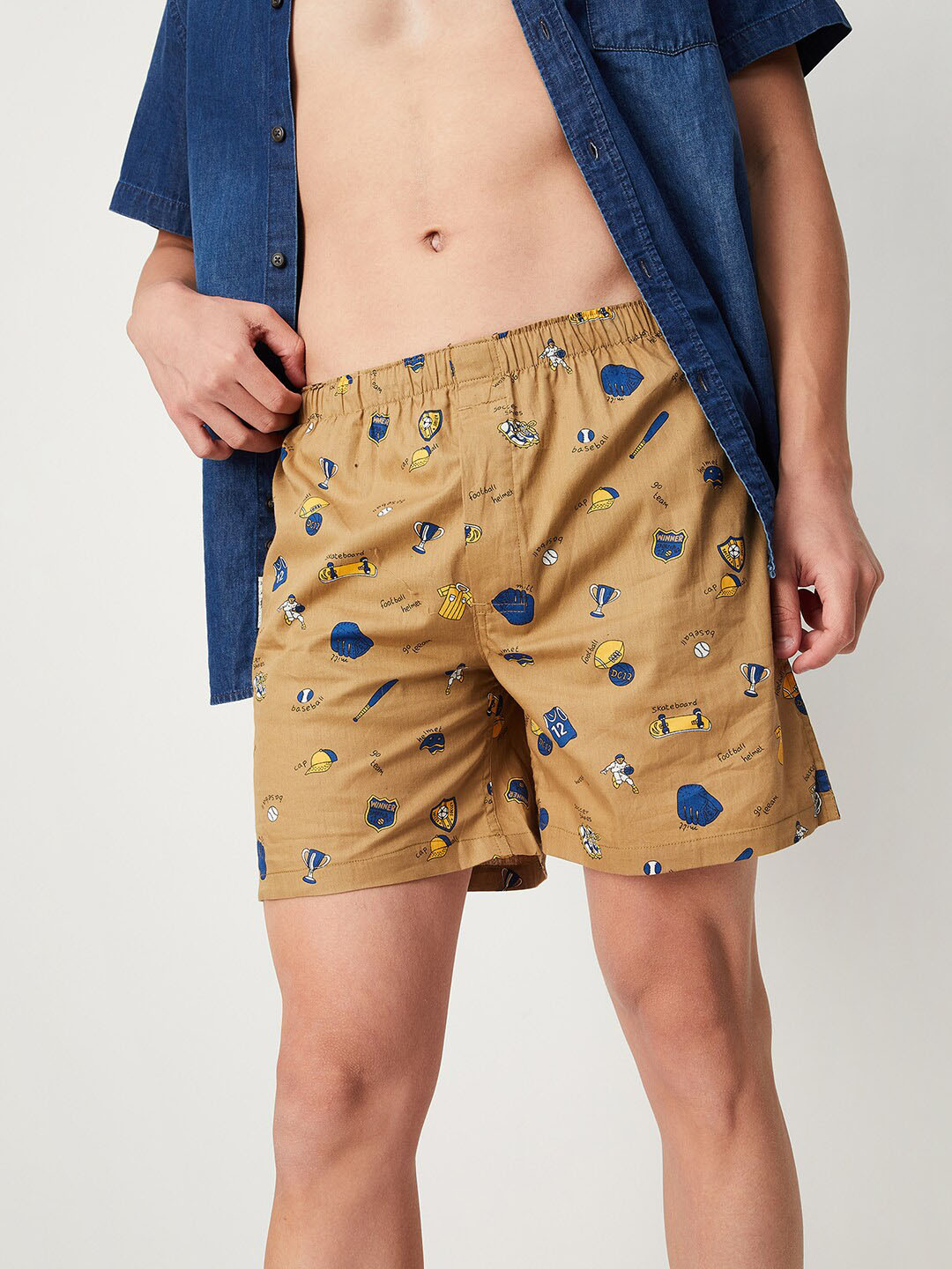 Buy Max Men Printed Inner Elasticated Pure Cotton Boxers - Boxers for ...