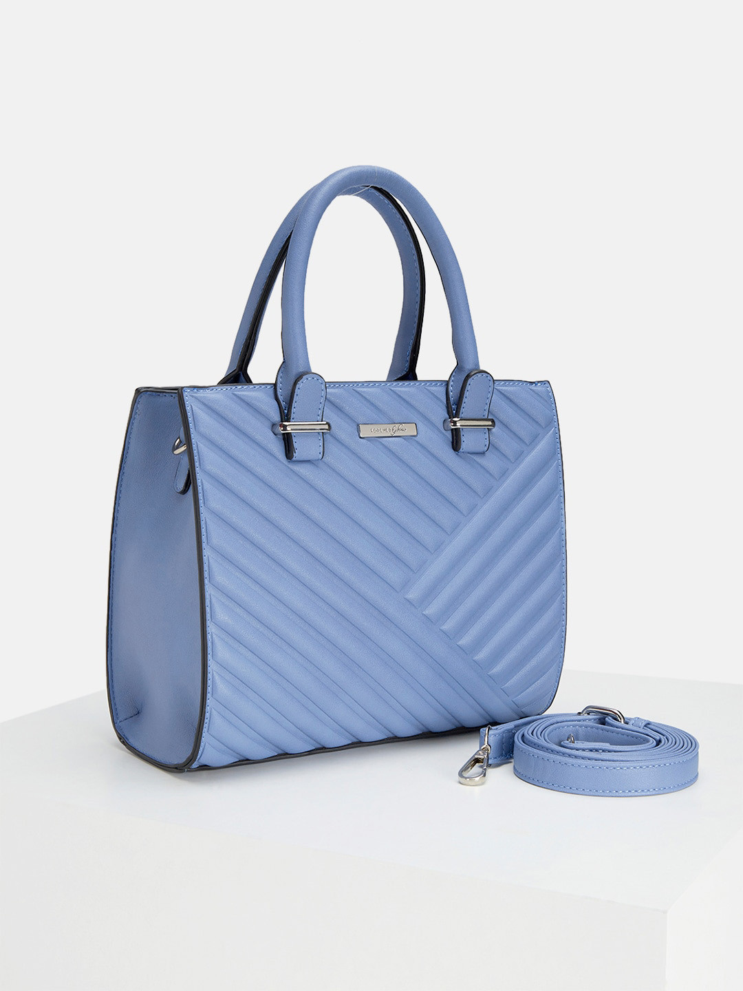 Buy Forever Glam By Pantaloons Textured Structured Handheld Bag With ...