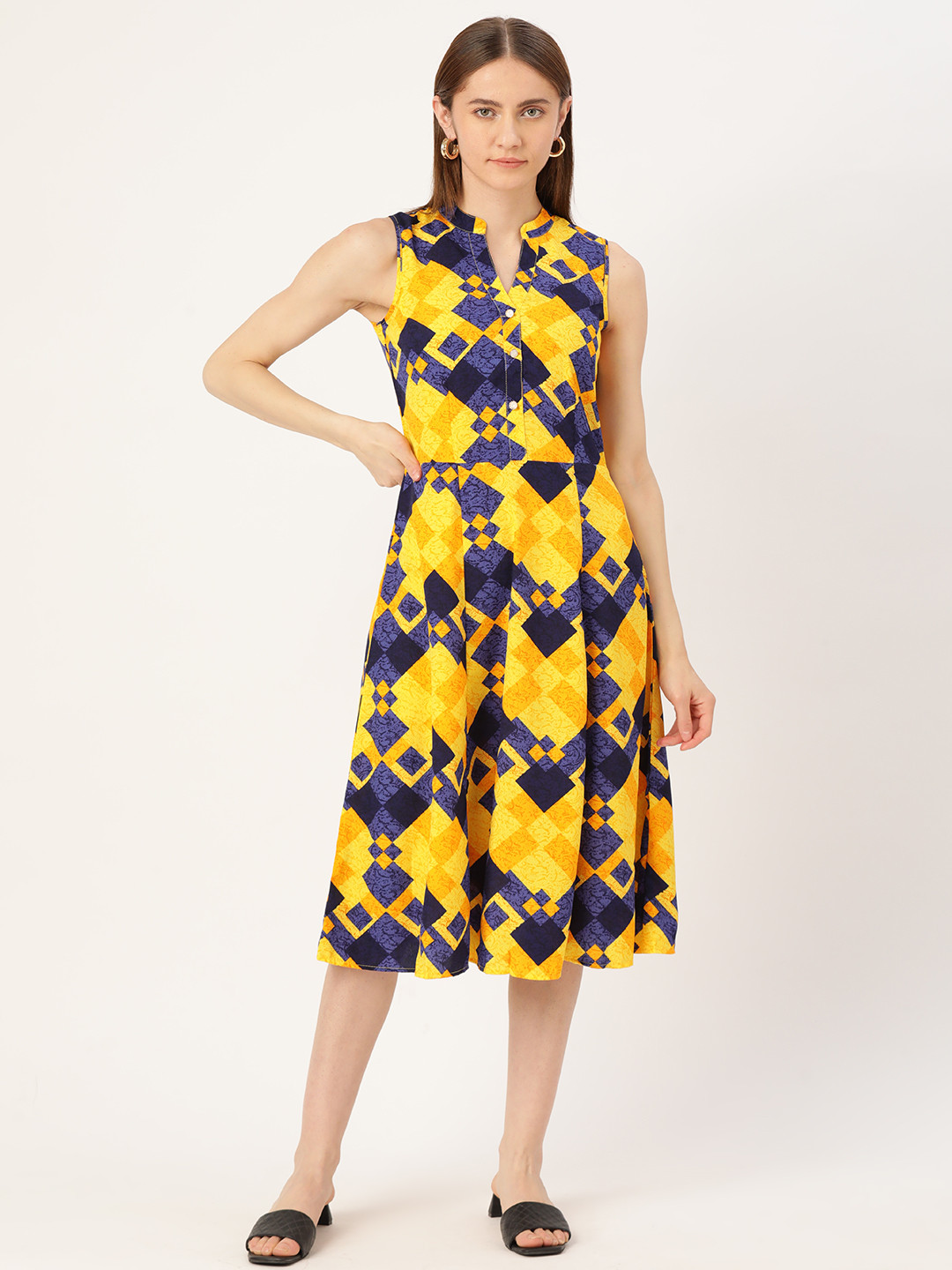 Buy Deewa Printed Crepe A Line Midi Dress - Dresses for Women 22035350 ...