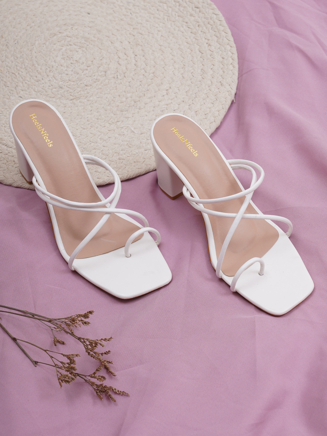 Buy HEELSNFEELS Open Toe Block Heels - Heels for Women 22039806 | Myntra