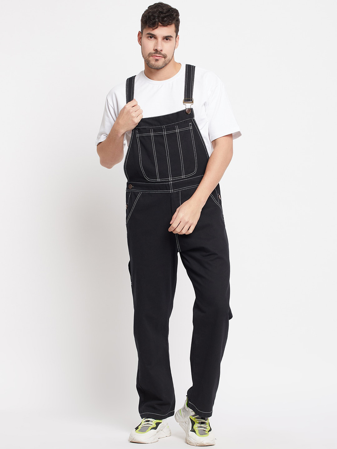 Buy FUGAZEE Men Pure Cotton Relaxed Fit Dungarees - Dungarees for Men ...