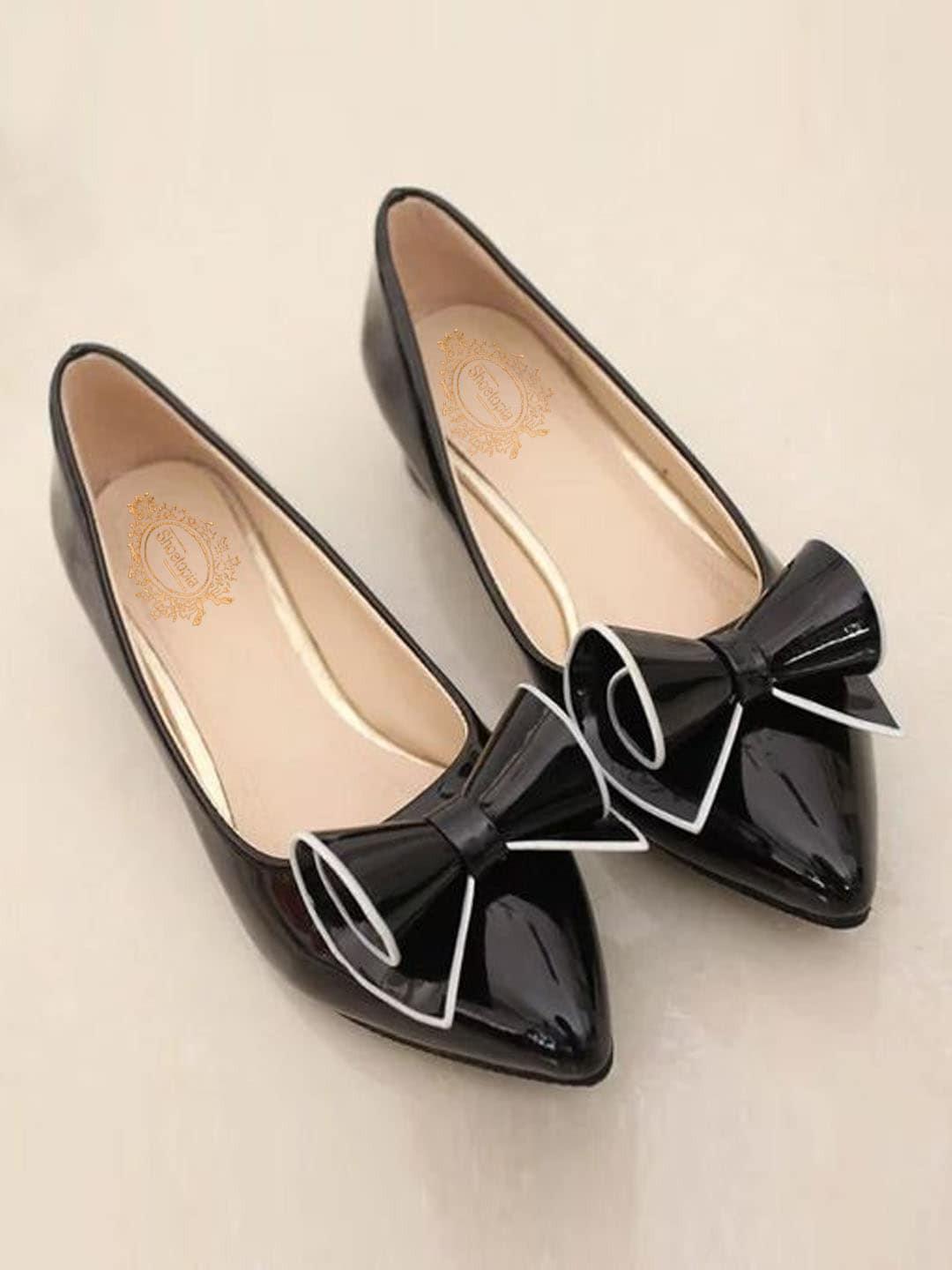 Buy Shoetopia Girls Pointed Toe Slip On Ballerinas With Bows - Flats ...