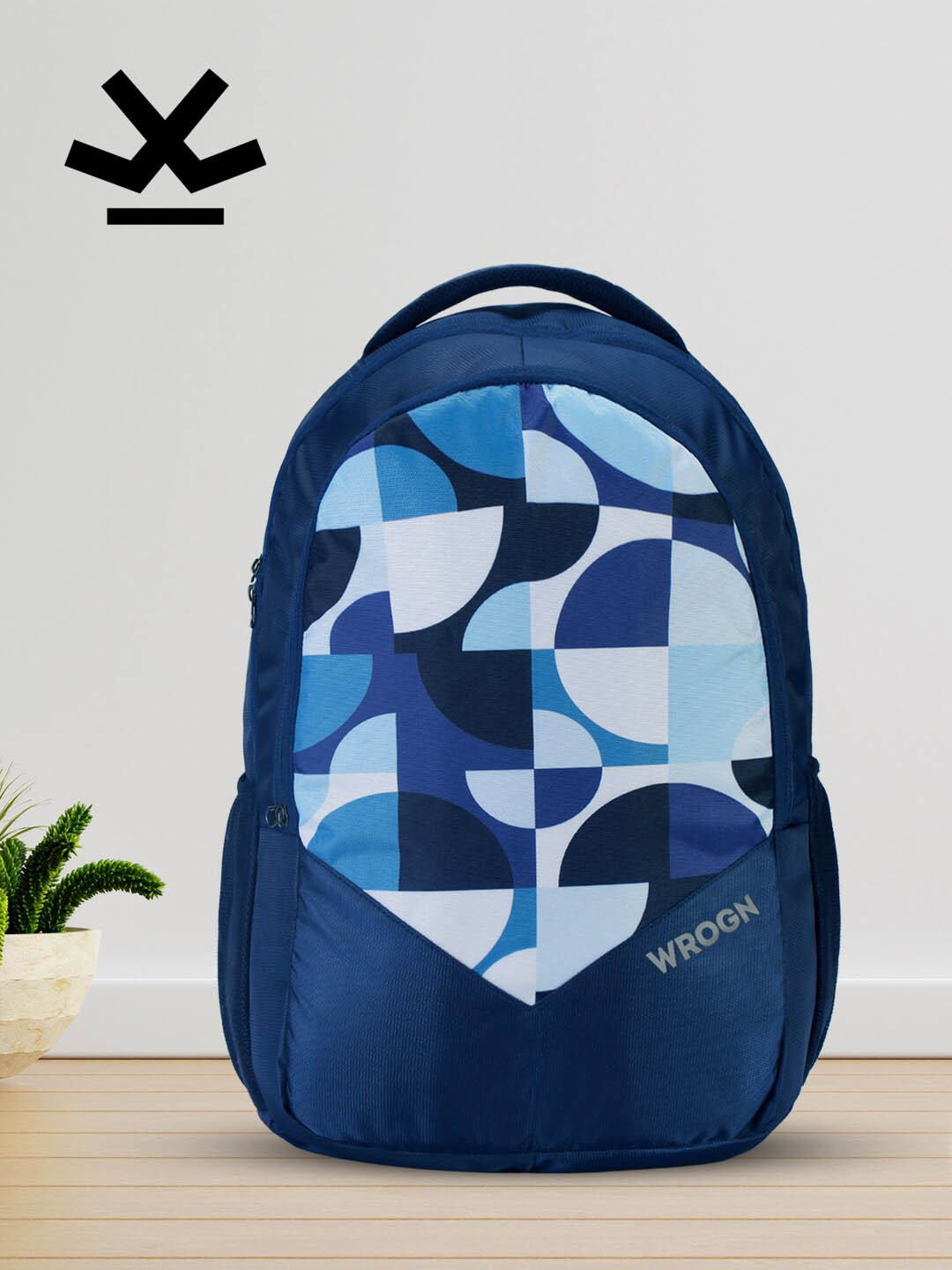 Buy WROGN Geometric Printed Water Resistant Laptop Backpack - Backpacks ...