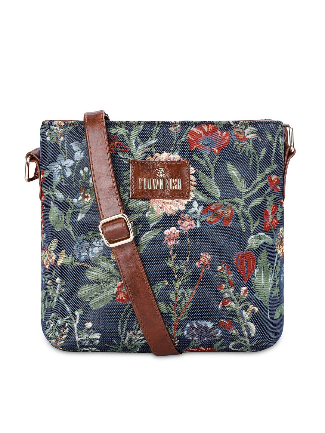 Buy THE CLOWNFISH Floral Printed Oversized Structured Sling Bag ...